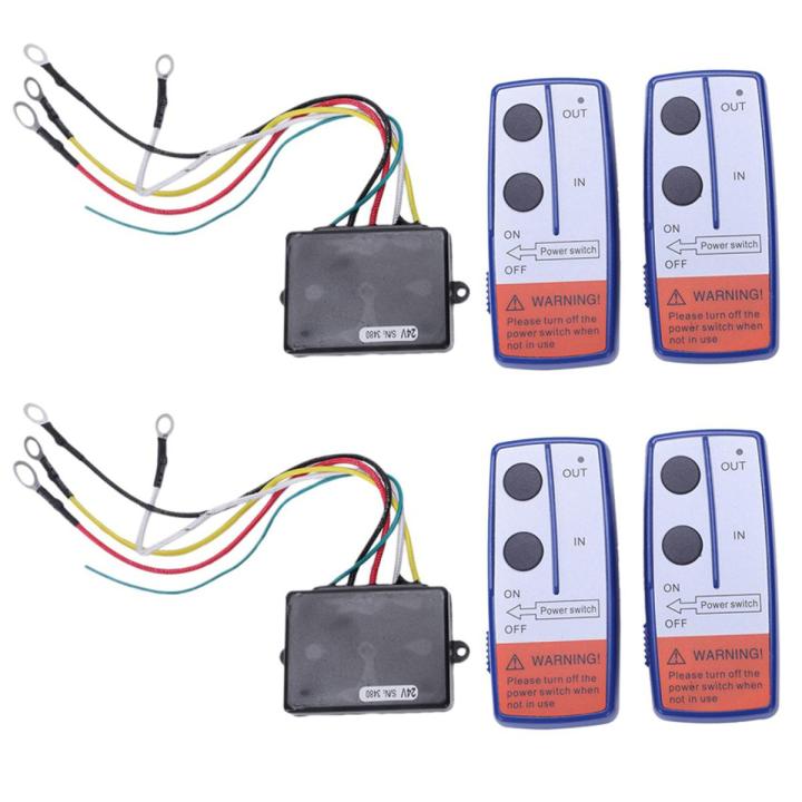 2X Recovery Wireless Winch Remote Control Twin Handset ATV Truck 24V ...