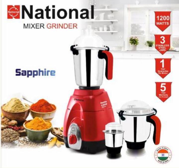 Mixer Grinder SAPPHIRE 1200 WATTS National MADE IN INDIA | Daraz.com.bd