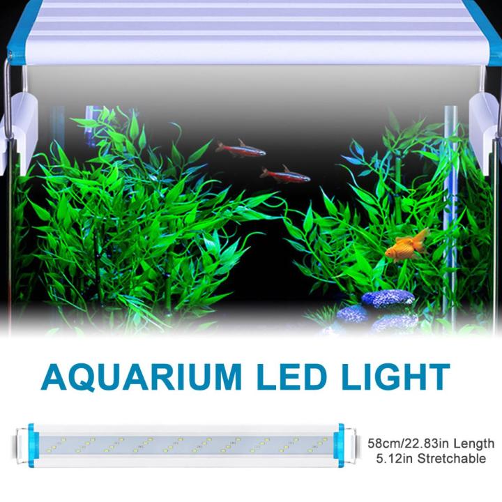 Aquarium LED Light 58cm/22.83in Fish Tank Light 5.12in Extendable ...