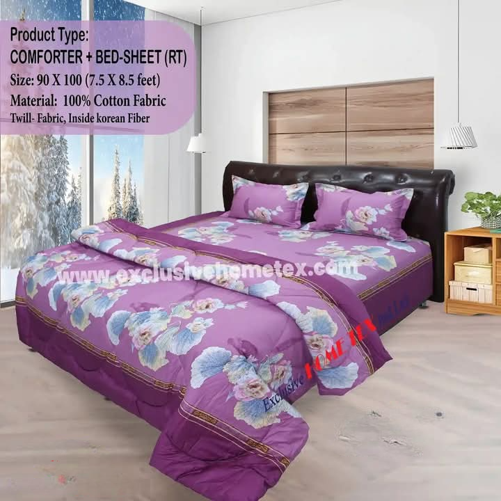 Comfy Comforter (4pcs set) Digital Print | Daraz.com.bd
