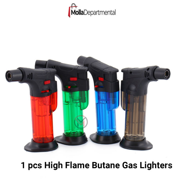1 pcs High Flame Butane Gas Lighters Adjustable Butane Jet Lighters ...