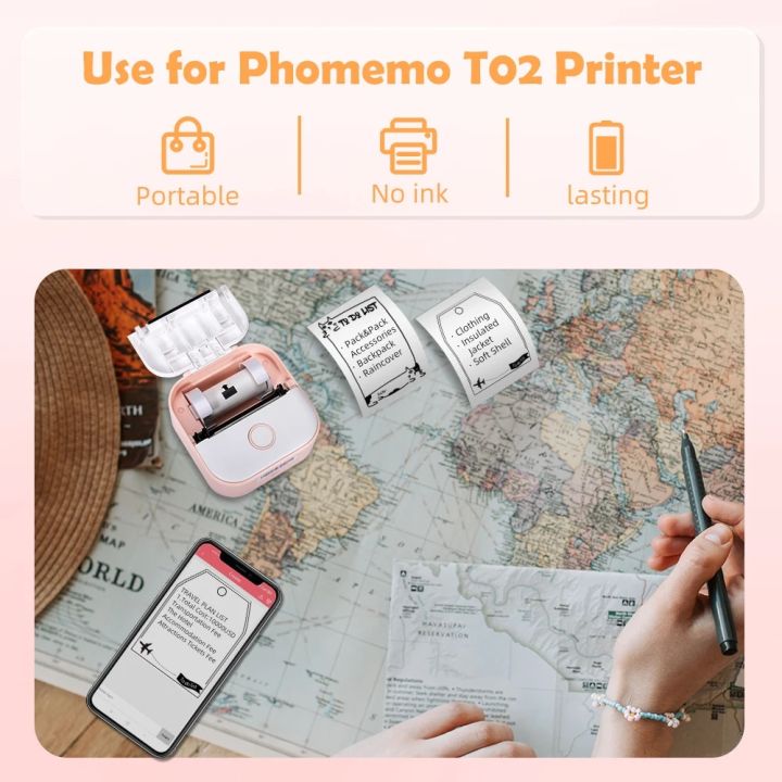 【Good-Love Store】（NEW）Phomemo Thermal Paper for T02/M02X Portable ...