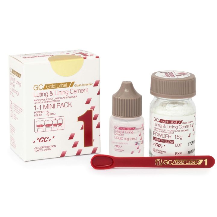 GC Gold Label 1 (Glass Ionomer) Luting & Lining Cement 1-1 Mini Pack ...