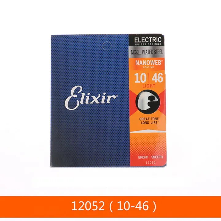 NANOWEB Acoustic Anti-Rust Electric Guitar Strings Elixs 11002 11052 ...
