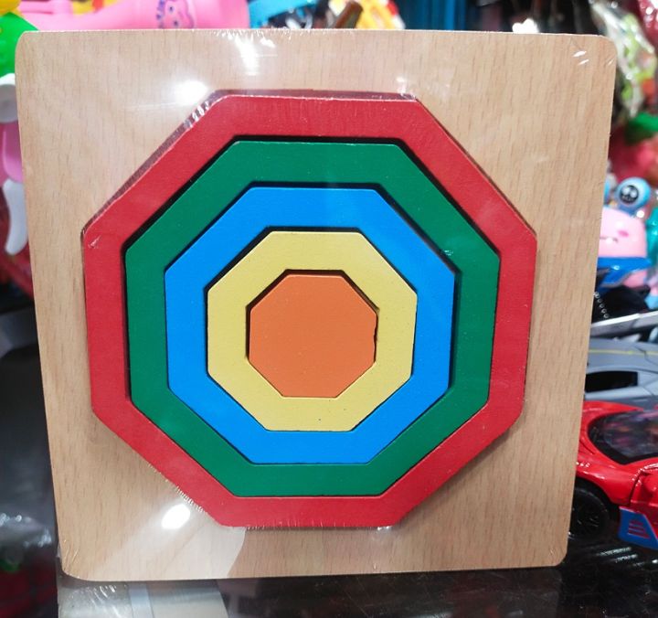 Wooden Rainbow Color Geometry Jigsaw Puzzle Board Shape Cognition ...