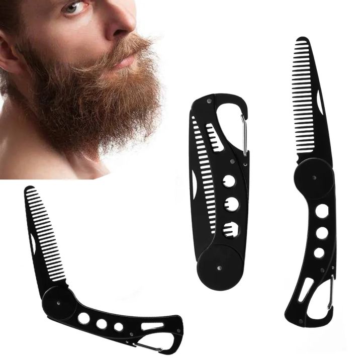 【3C VictoryEagle】2021New Black Stainless Comb Mustache Comb Wholesale ...
