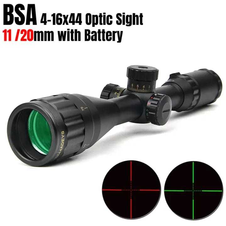 Premium 4-16x44 BSA Optics Adjustable Binocular and Scope Light Night ...