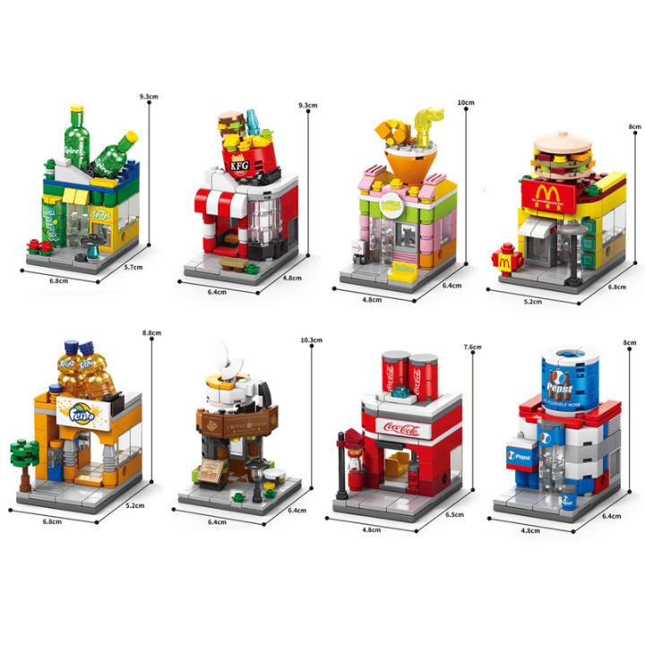 （New）Compatible With Lego treet View mall Particle Aembled Block Puzzle ...