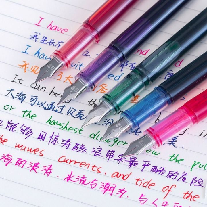 Straight Liquid Type Quick-Drying Fountain Pen Large Capacity Multi ...