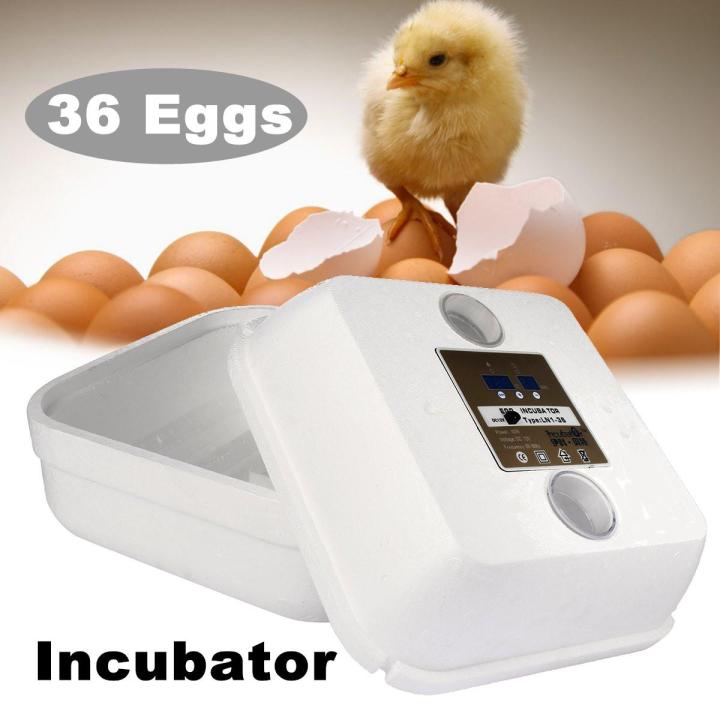 36 Eggs Foam Family Incubator Digital Chicken Duck Poultry Hatcher Tray ...