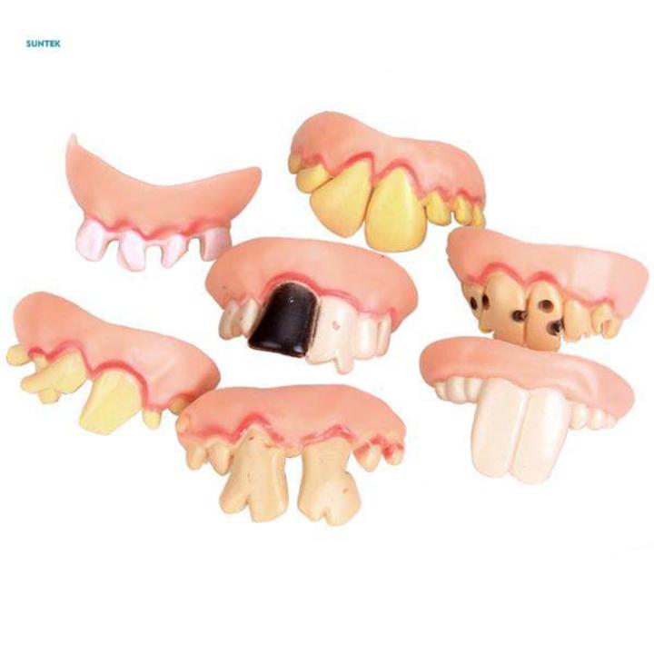 16X 5x Rubber Joke Ugly Rotten Stained Teeth Costume Party Props Gifts ...