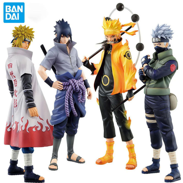 20cm Bandai Naruto Anime Figure Shippuden Uchiha Sasuke Hatake Kakashi ...
