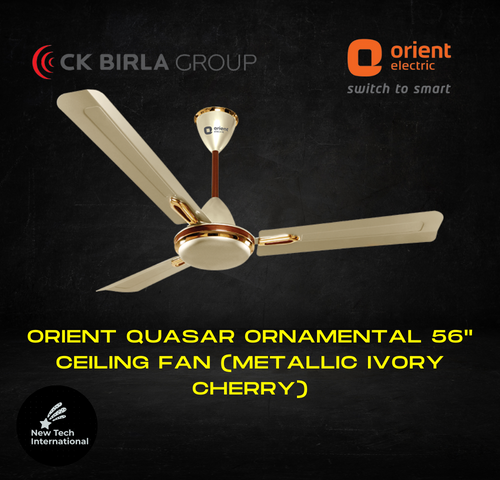 Orient Quasar Ornamental 56" Ceiling Fan (Metallic Ivory Cherry ...