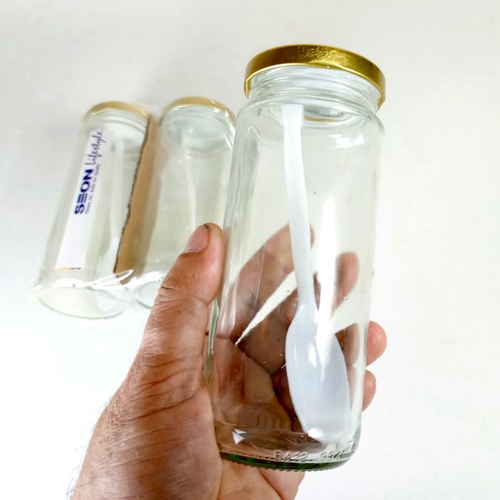 Airtight Long Shape Glass Jar 2 Pieces Set. Keep Your Food Fresh And ...