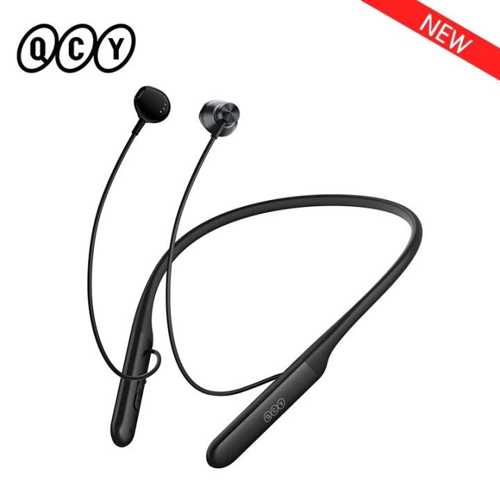 QCY C1 Wireless Headphone Bluetooth 5.2 Magnetic Neckband Earphones 50H ...