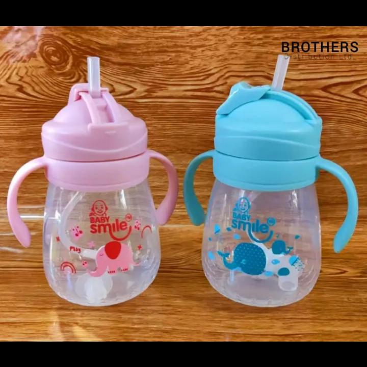 Baby Mumpot Waterbottle Smile Baby Drinking Water Pot with Straw & Pipe ...