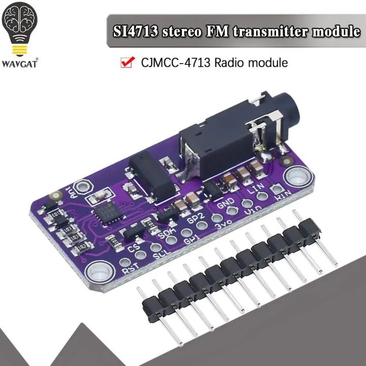 FM Transmitter SI4713 Stereo Frequency Modulation CJMCU-4713 DC 3-5V ...