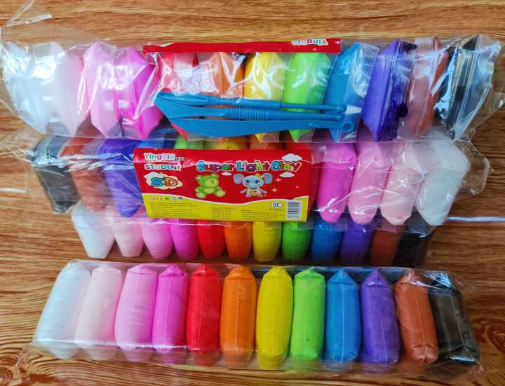 12pcs-1pac Air Drying DIY soft Super clay/craft ideas for your baby ...