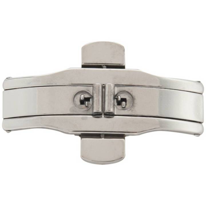 Double Push Button Butterfly Clasp Buckle Silver For 21mm Watch Band ...