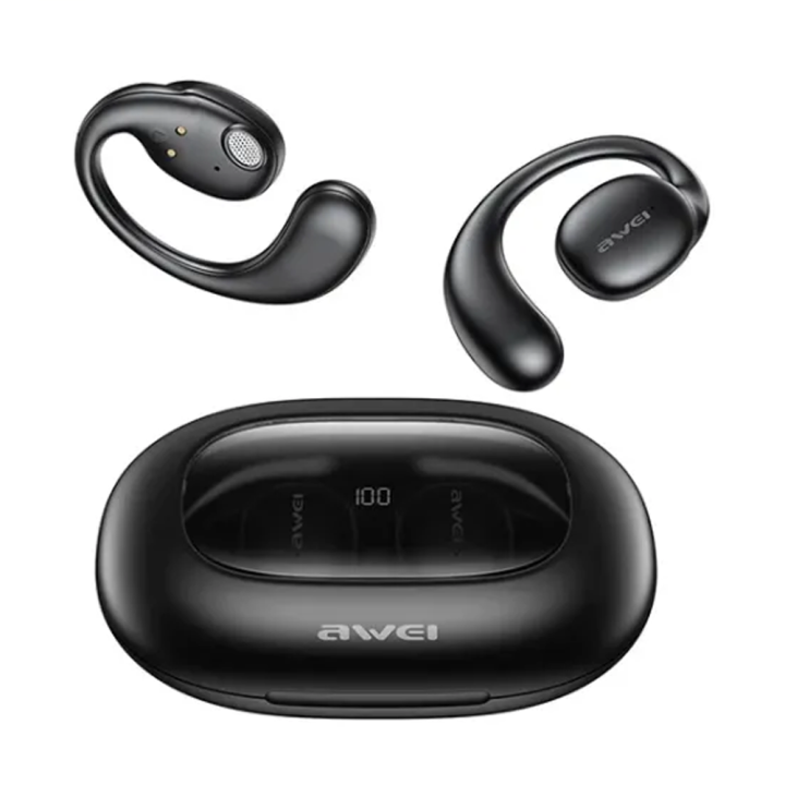 Awei T80 Wireless Bluetooth OWS Air Conduction Earbuds Headset With Mic ...