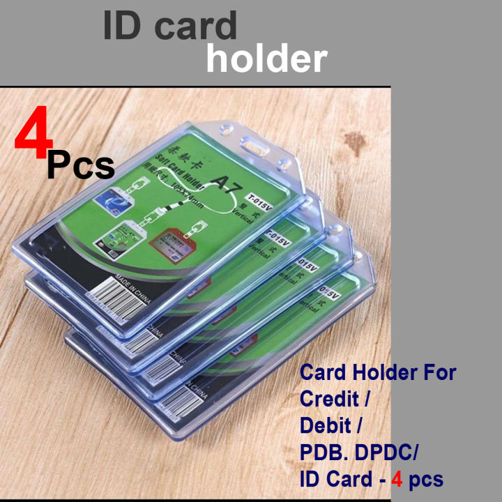 ID Card Badge Holder Plastic Vertical Silicone Soft Clear PVC Card ...