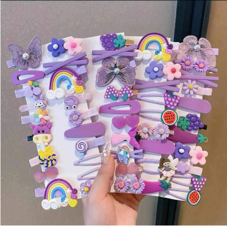 14 Pieces Set colourful Hair Clips For Girl and Children | Daraz.com.bd