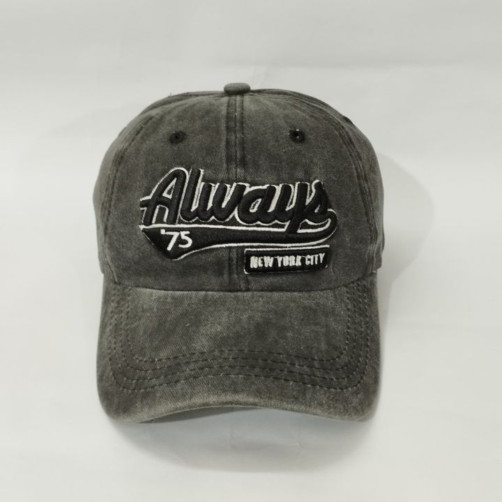 ALWAYS 75 NEW WORK CITY LOGO Denim/ jeans Febric Cap/ Hat (Black ...