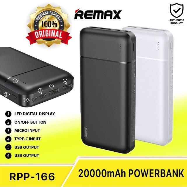 Remax RPP-166 20000 mAh Lango Series Power Bank | Daraz.com.bd