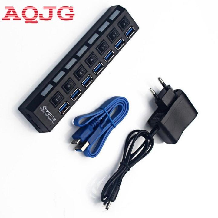 【VisioN Shop】7 Ports USB3.0 Hub 3.0 Portable Super USB Splitter ...