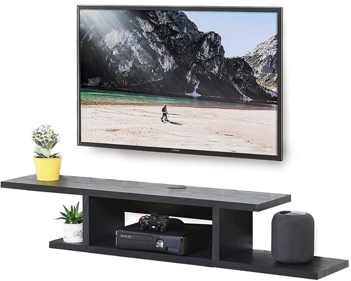 Modern Wall Mounted Media Console Floating TV Shelf TV Stand for PS4 ...