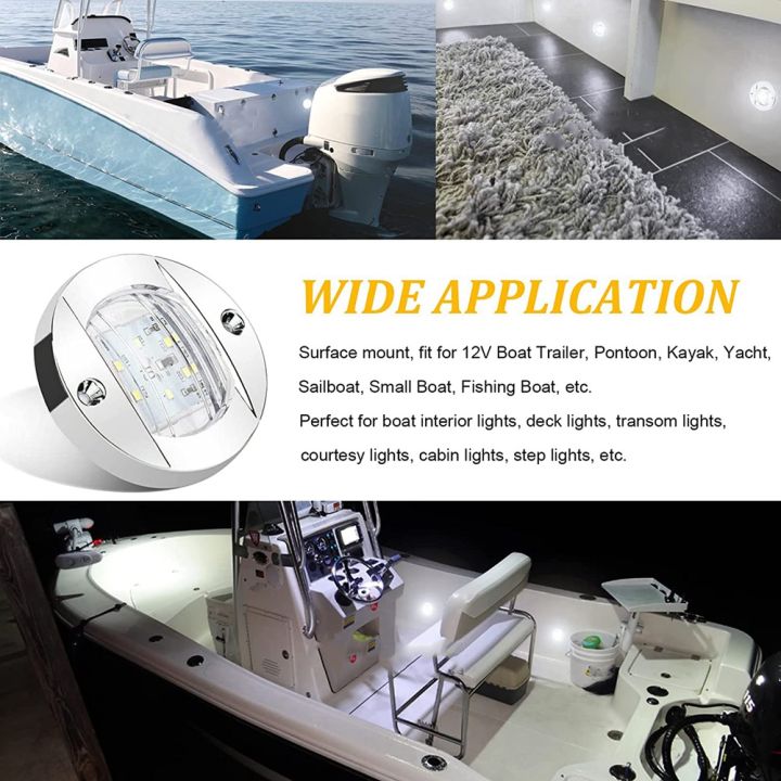 NCANRUI 4Pcs Marine Boat Interior Lights,12V LED Boat Deck Courtesy ...
