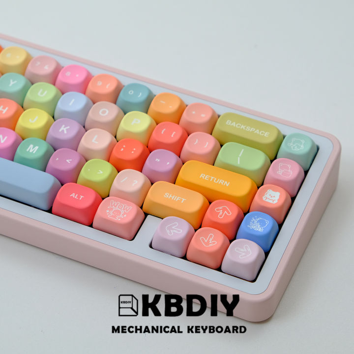 KBDiy 141 Keys PBT KOA Profile Gummy Bears Keycaps Set Color ISO ...