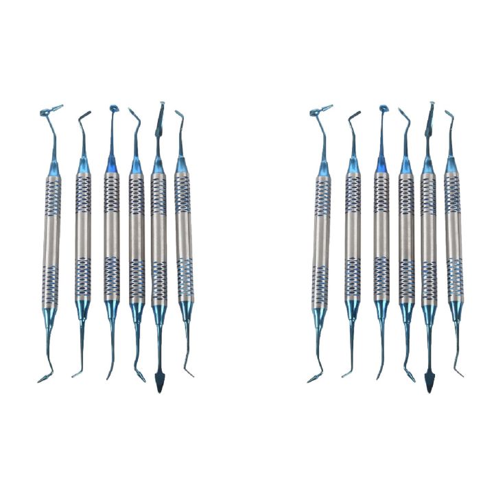 12Pcs Dental Composite Resin Filling Plated Head Resin Filler Set Thick ...