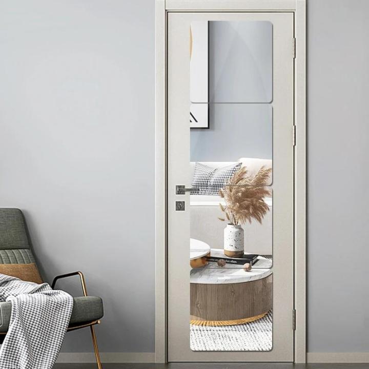 Unbreakable Full Length Wall Mirror Tiles for Door Baby Kids Living ...