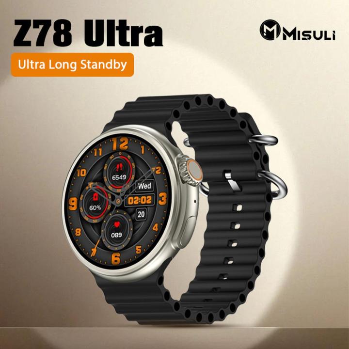 Z78 Ultra Smart Watch 1.52" HD AMOLED Round Bluetooth Call Men Women ...