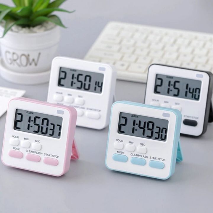 Portable Mini Digital Clock with Flashing Light Timer Cooking Kitchen ...