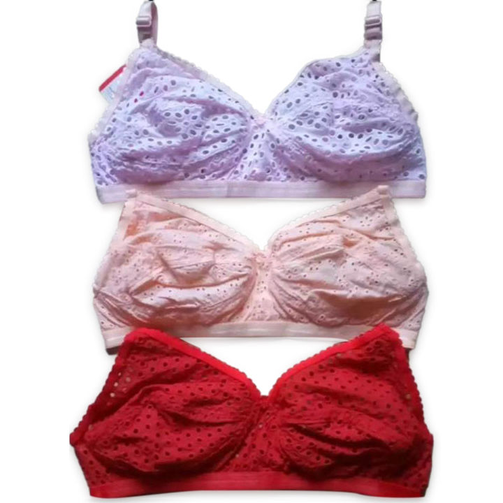 3 Peace Full Chicken Comfortable Cotton Bra For Sexy Women And Girls ...