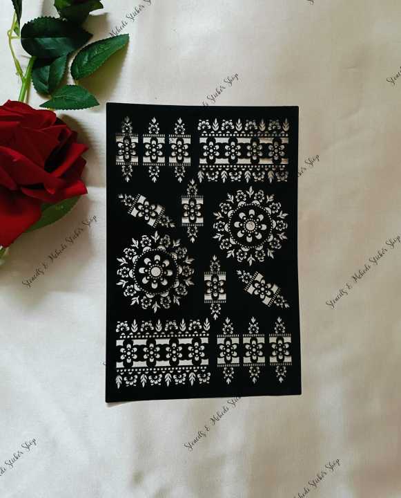 Viral Design of henna mehedi Stickers (Cover to both hand) | Daraz.com.bd