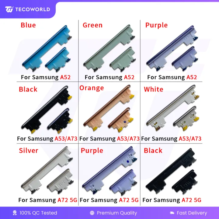 For Samsung Galaxy A52/A52S/A53/A72/A73 SIde Volume Button + Power ON ...