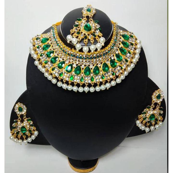 Necklace Earrings And Tikli Jewellery Set | Daraz.com.bd