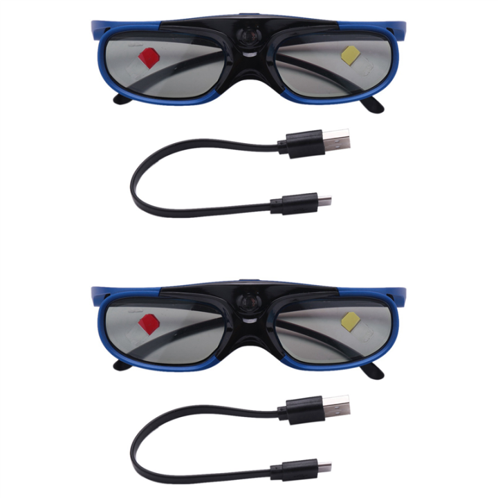 4X Rechargeable DLP Link 3D Glasses Active Shutter Eyewear for Z3/Z4/H2 ...