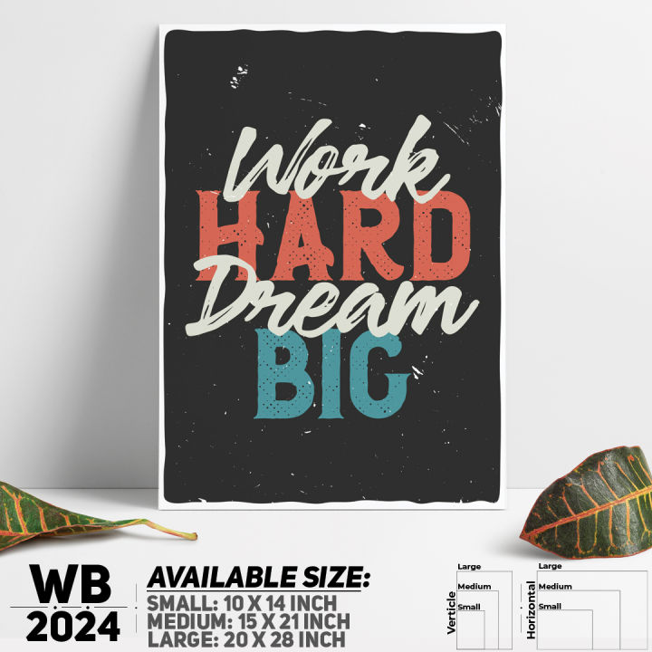 Work Hard - Motivational Wall Canvas Art For Wall Decoration Canvas ...