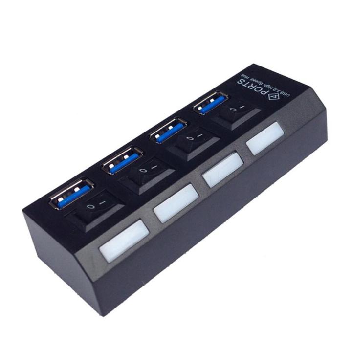 【VisioN Shop】Ports USB 3.0 Hub Super Speed 5Gbps 4 Ports USB 3.0 Hub With on/off Switch Windows ...