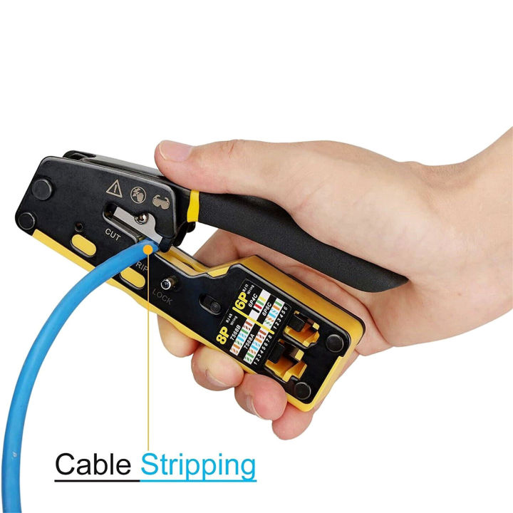 GC Crimp Tool Pass Through Crimper Cutter For Cat6 Cat5 Cat5e 8P8C ...