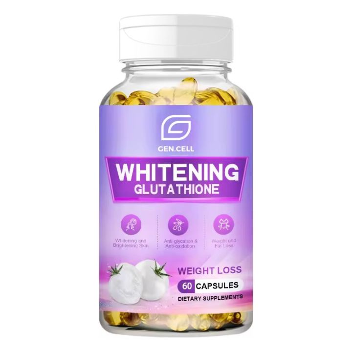 30pcs or 60 pcs GEN.CELL White Tomato Glutathione Capsules for Skin ...