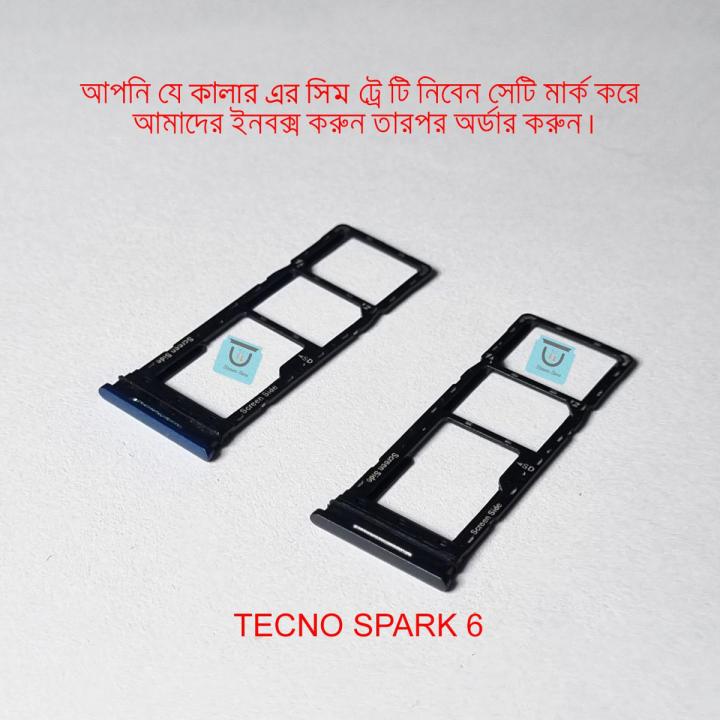 Sim Tray For Tecno Spark 6 SIM-Card Holder / Sim-Card Solt. | Daraz.com.bd