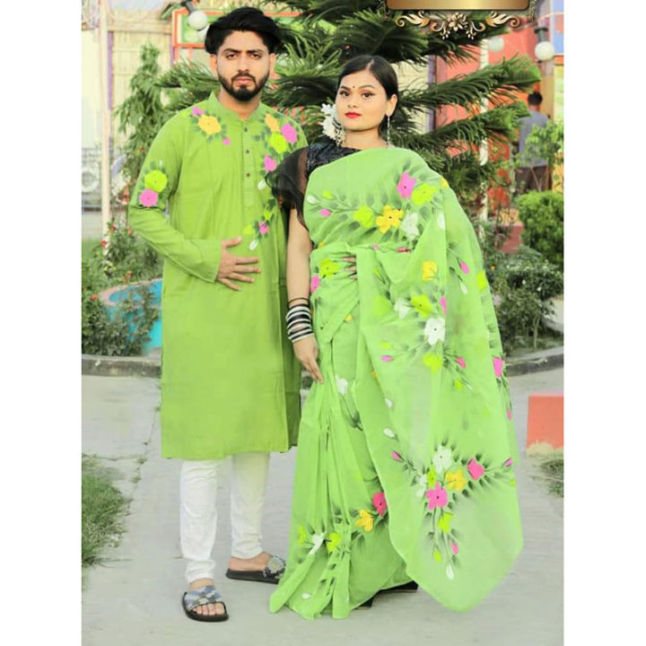 Saree and Panjabi Combo for Couple | Daraz.com.bd