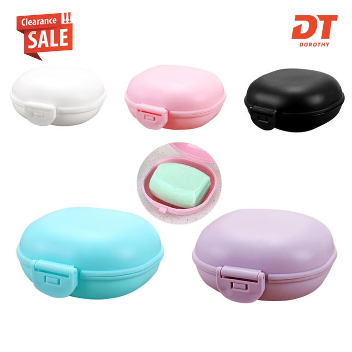 DT(Clearance price) Portable Lovely Oval Soap Holder Storage Box ...