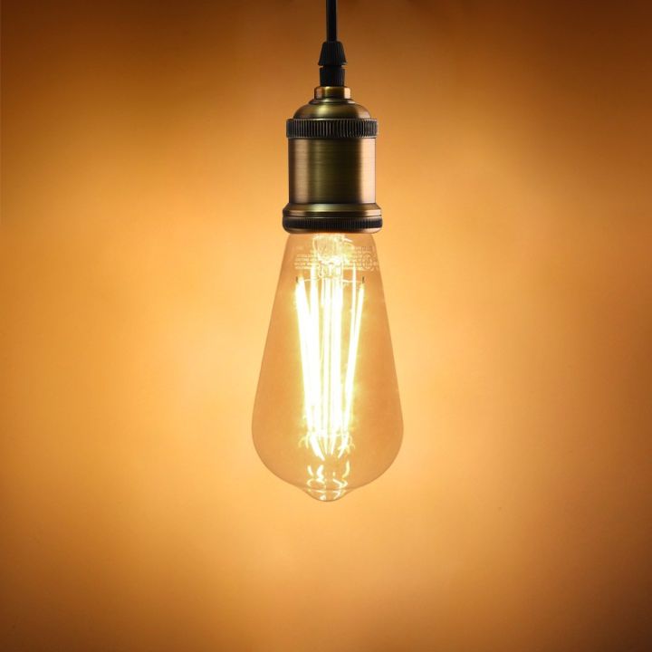 ST-64 E27 Edison LED Bulb Vintage Rustic Style Filament Bulb Decor Lamp ...