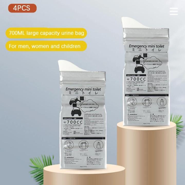 4pcs 700ml Emergency Car Urine Bag Vomit Bags Mini Toilet Mobile ...